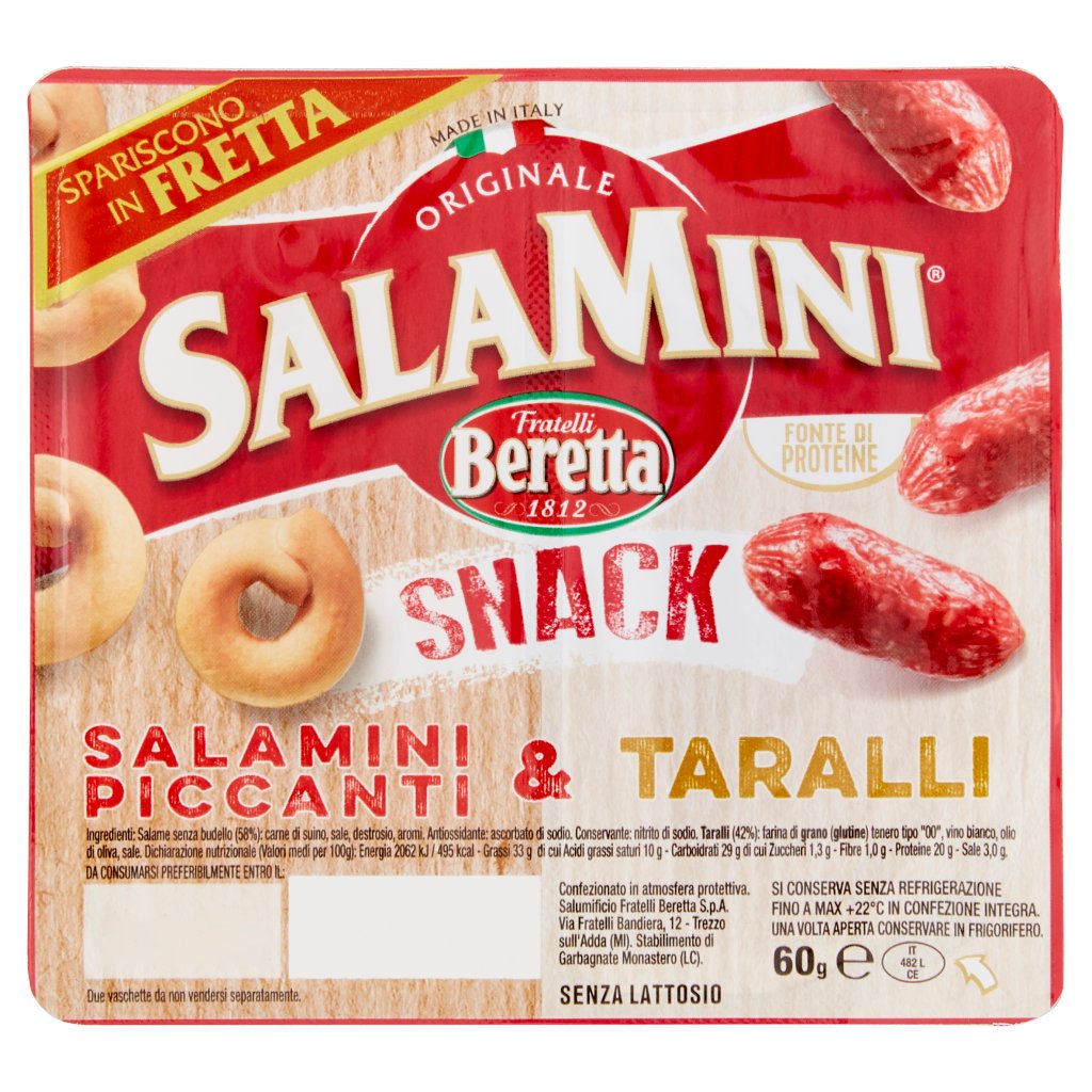 Fratelli Beretta Salamini Snack Salamini Piccanti & Taralli | Everli